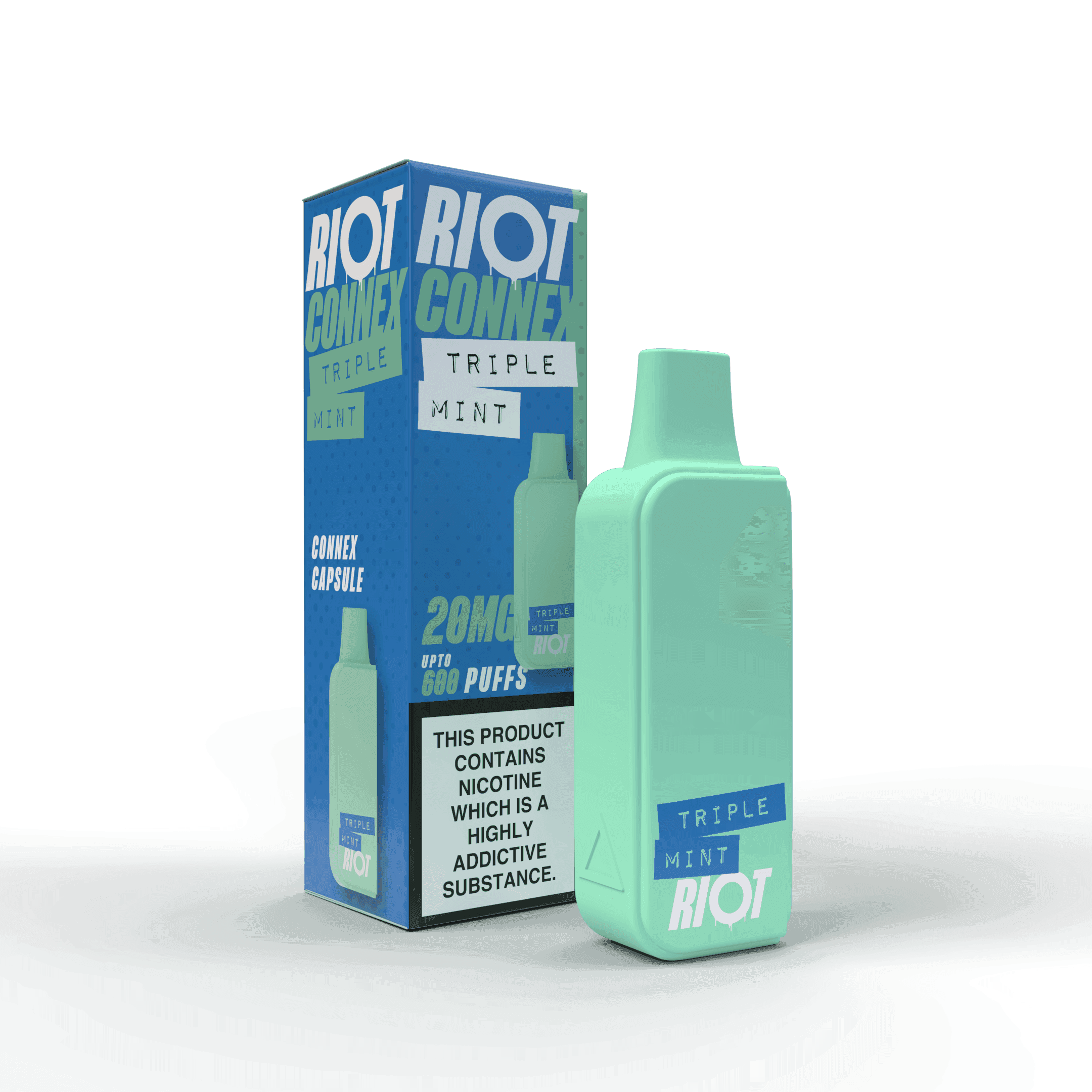 TRIPLE MINT - RIOT CONNEX - PRE-FILLED POD - 600 PUFFS BY RIOT SQUAD ...